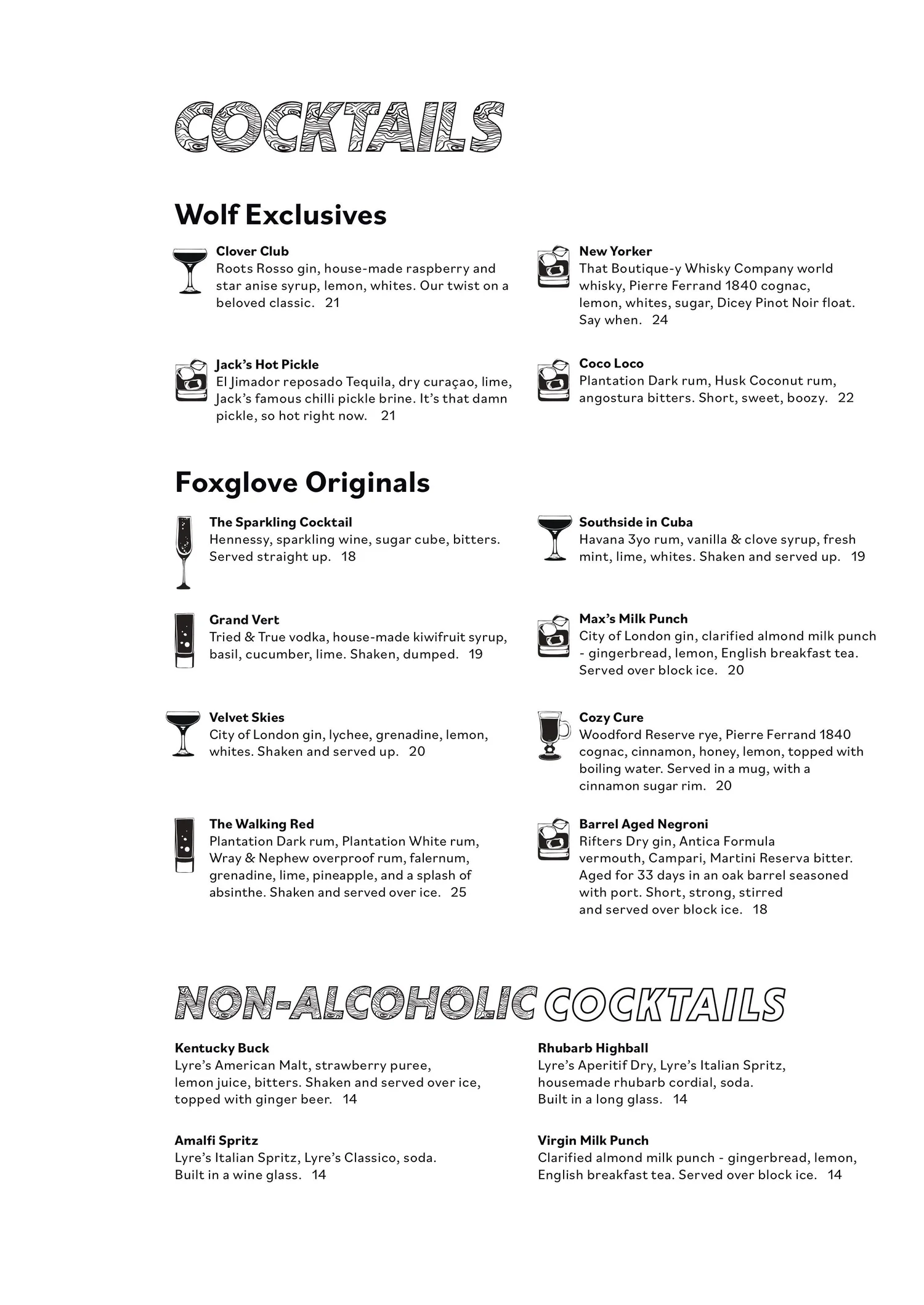 Menu — WOLF