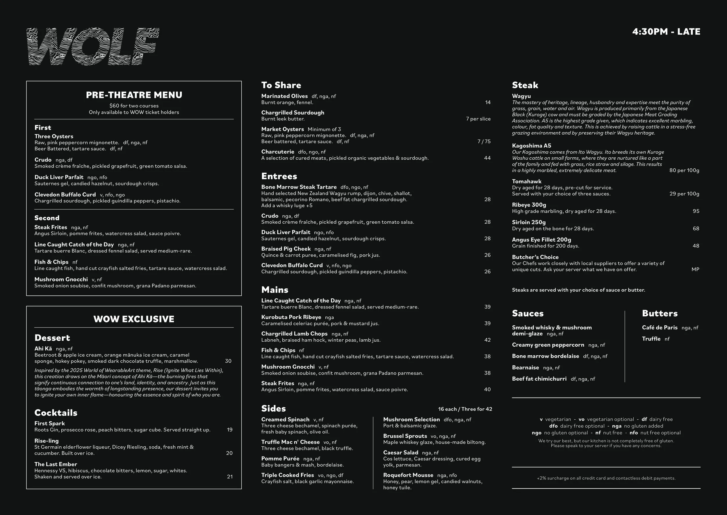 Menu — WOLF