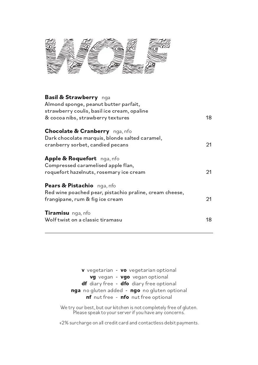 Menu — WOLF