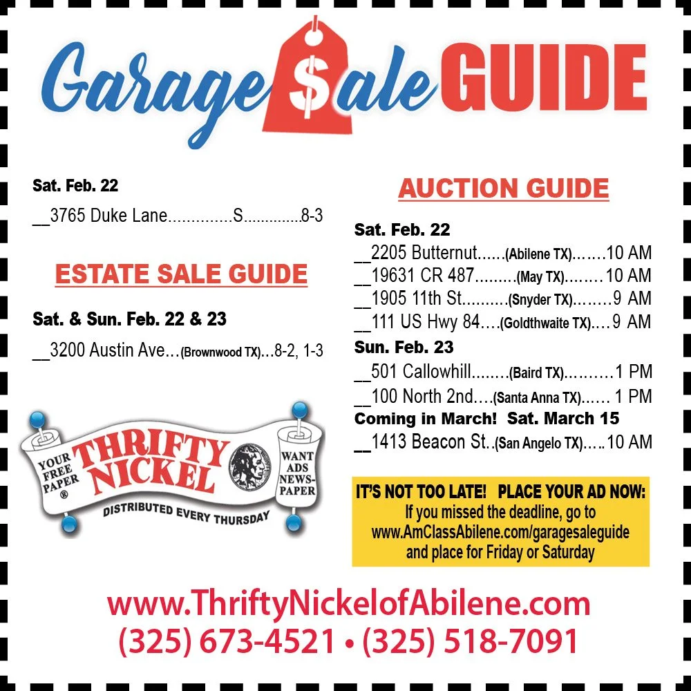 Abilene Texas Garage Sales