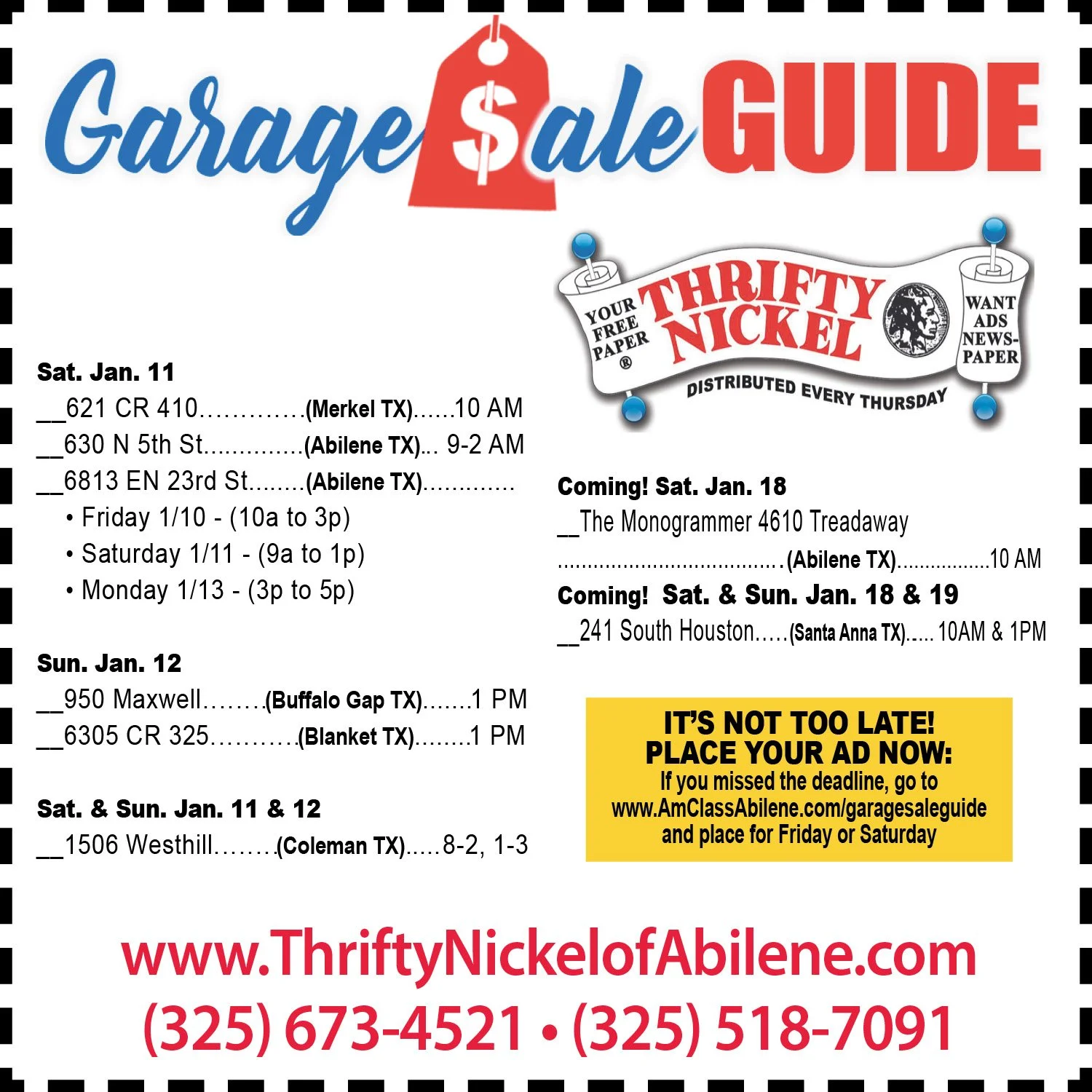 Abilene Texas Garage Sales