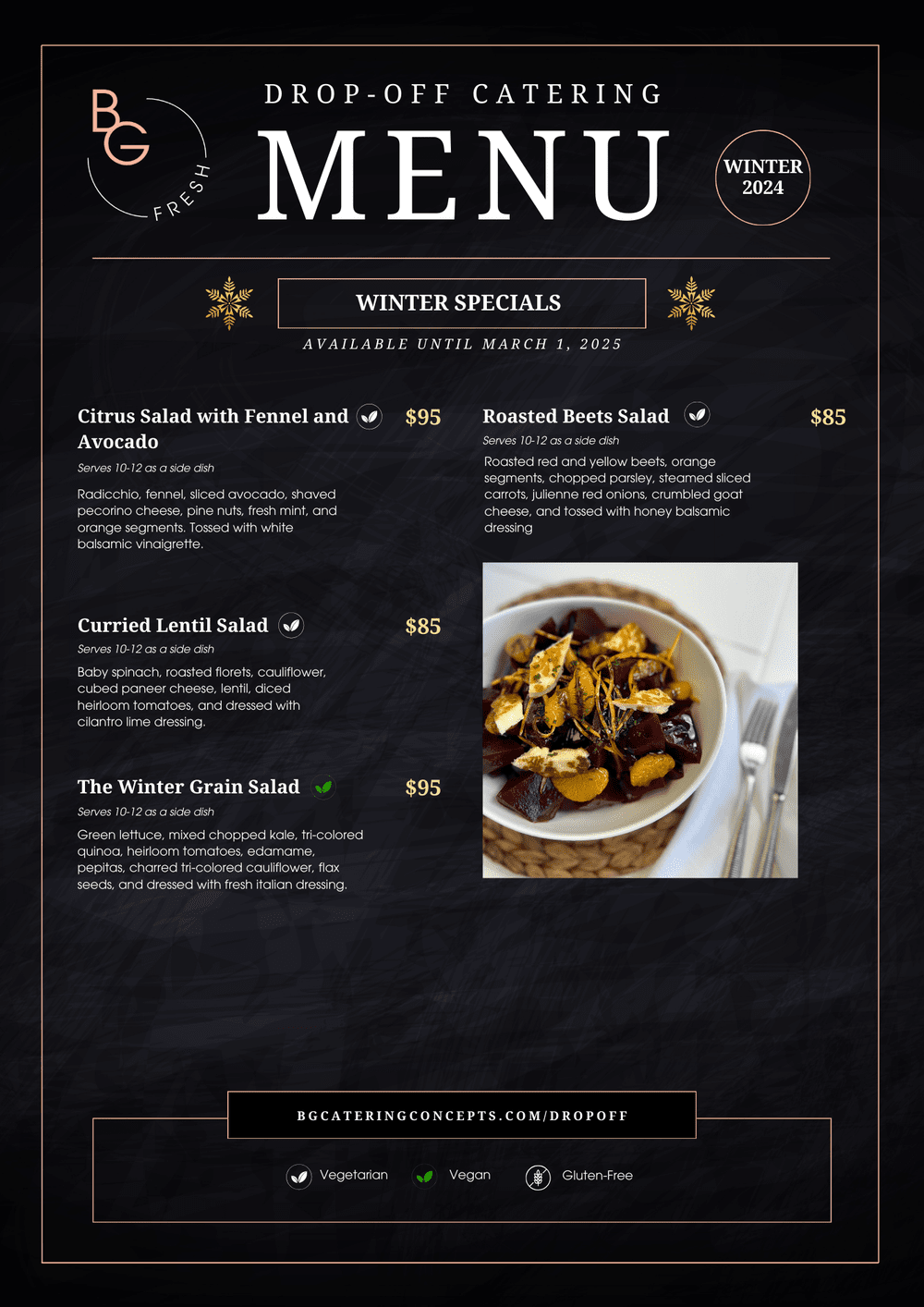 BG Fresh, Drop-Off Catering — BG Catering Concepts