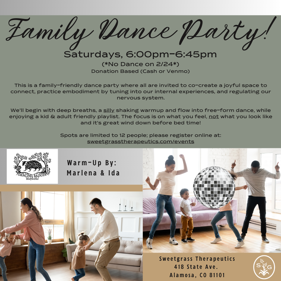Family Dance Party — Sweetgrass Therapeutics