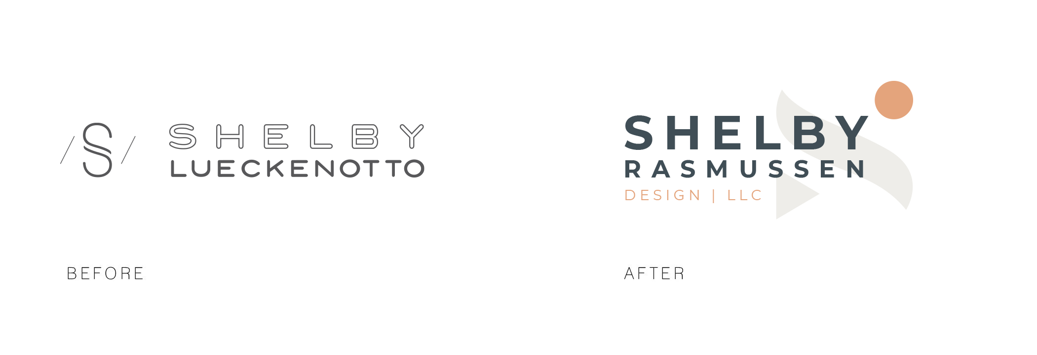 Logos Before and After — Shelby Rasmussen Design LLC