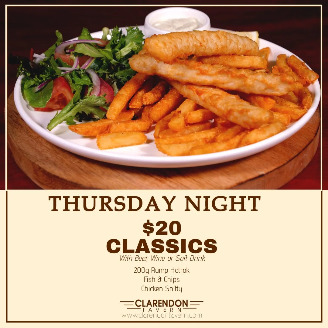 Eat & Drinks — Clarendon Tavern