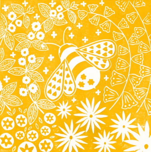 Moth Linocut print, scandi style kids room wall art | Mabel Fox