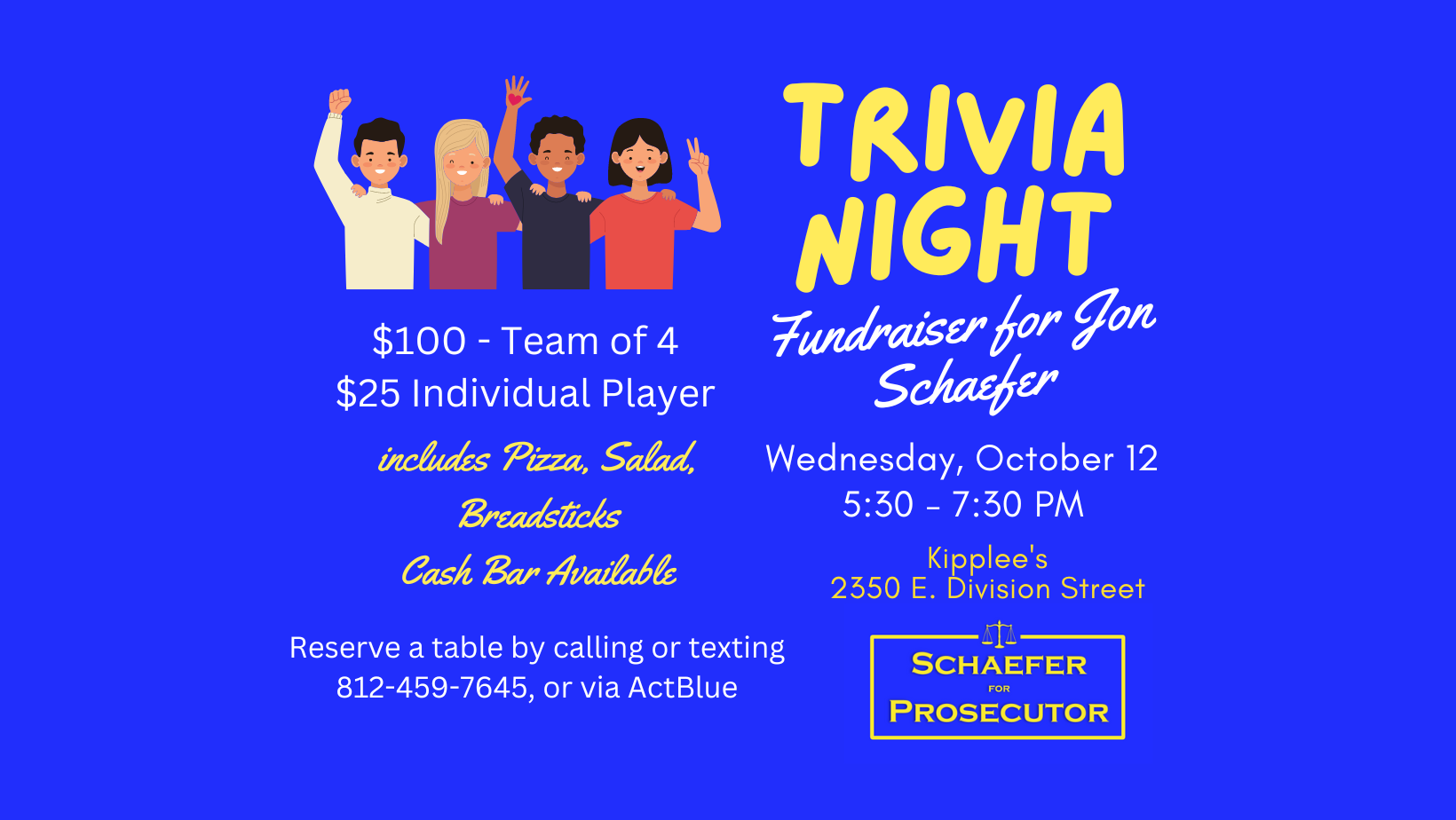Jon Schaefer Trivia Night — Vanderburgh County Democrats