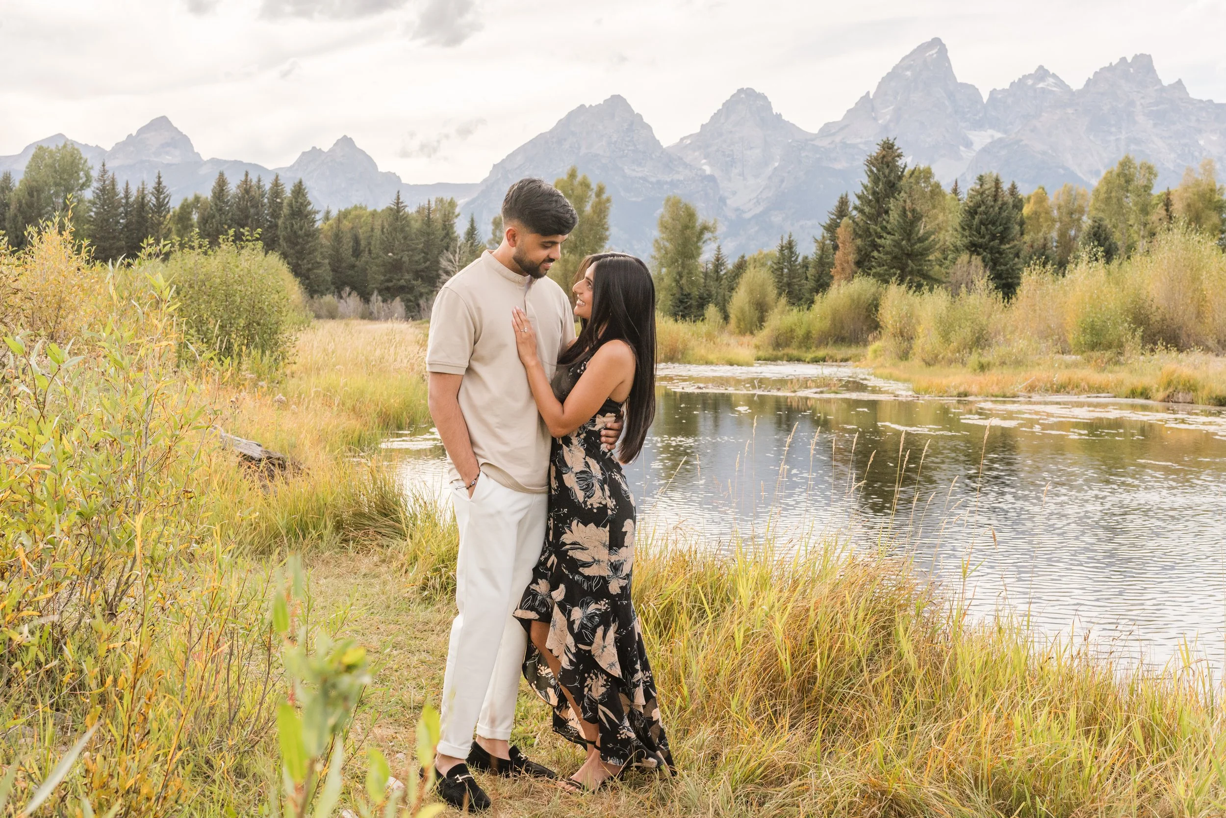 Engagement Session at Schwabacher Landing — Jackson Hole Family ...