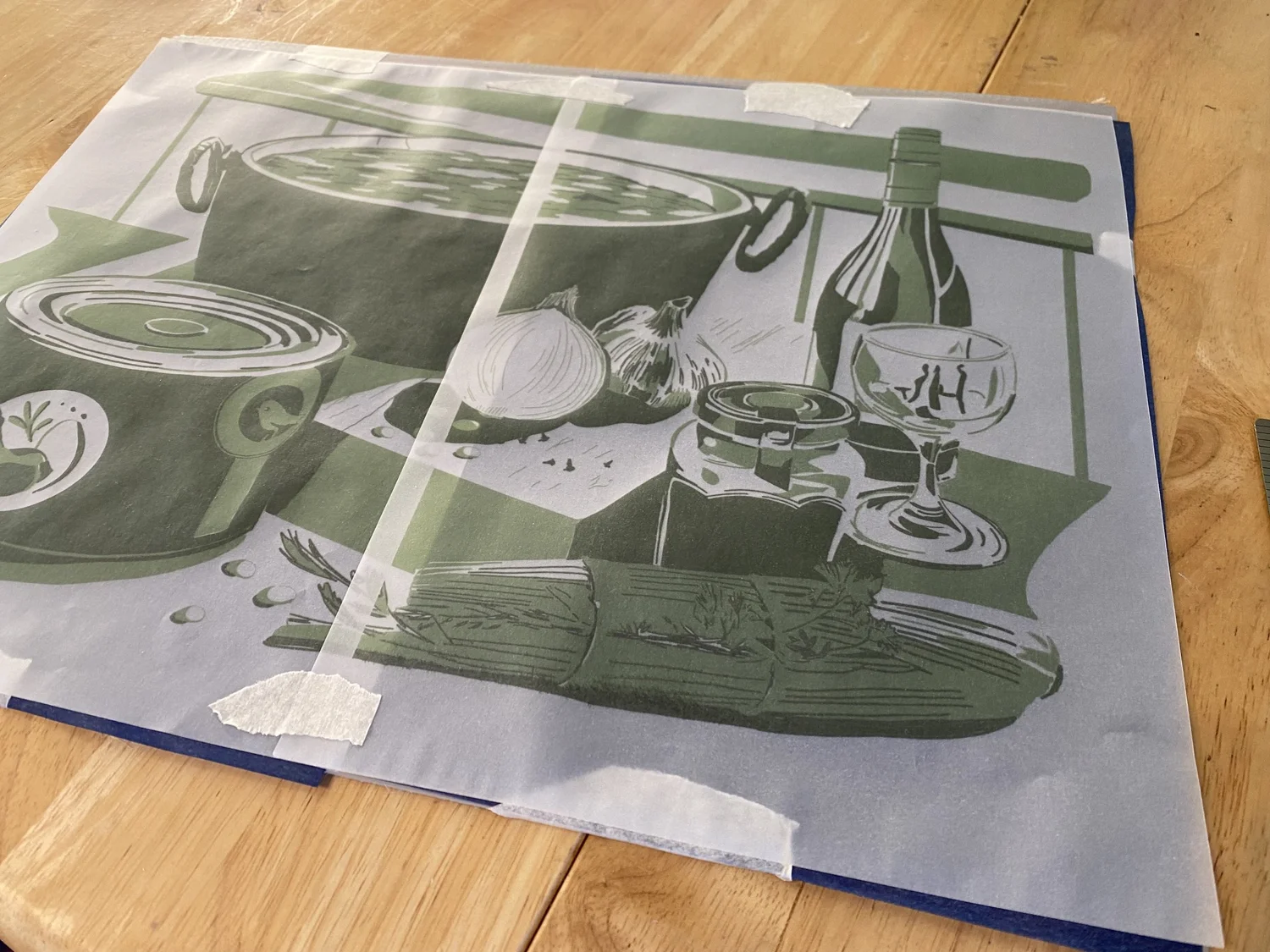 The reduction linocut process — Bimbi Urquhart