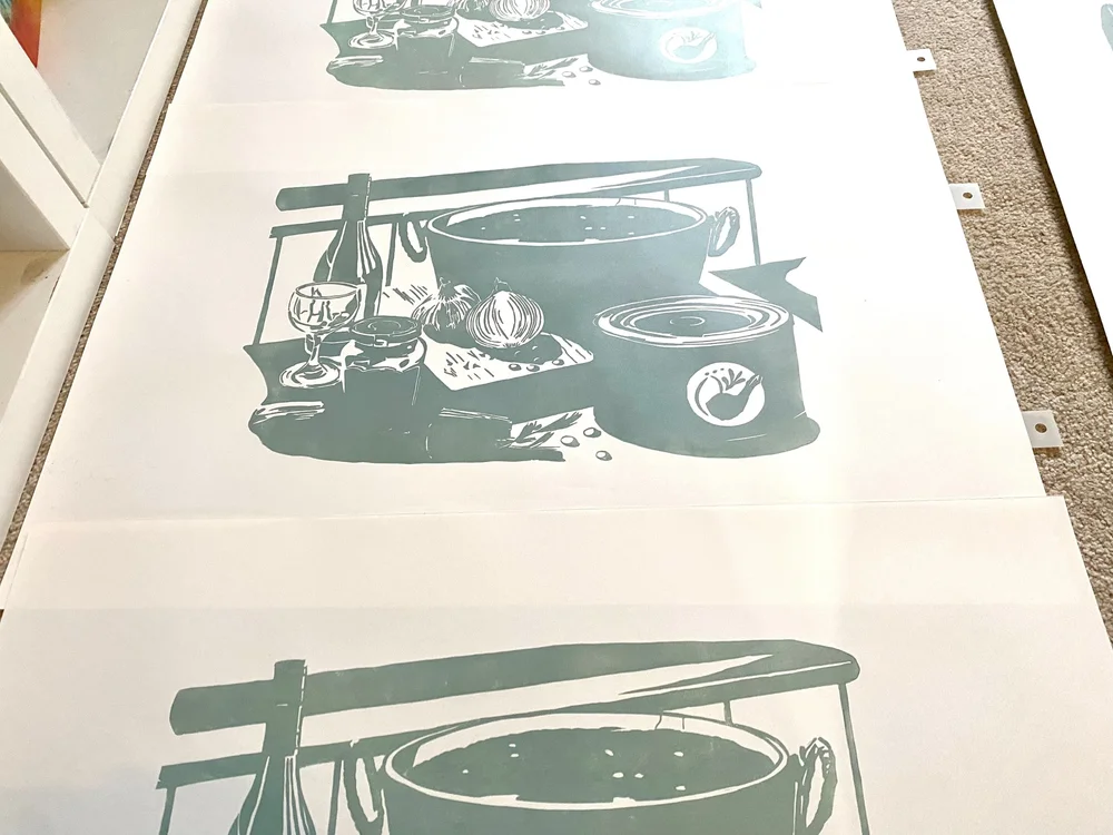 The reduction linocut process — Bimbi Urquhart