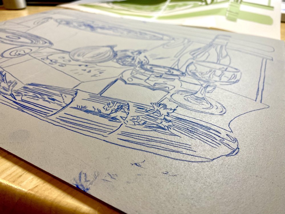 The reduction linocut process — Bimbi Urquhart