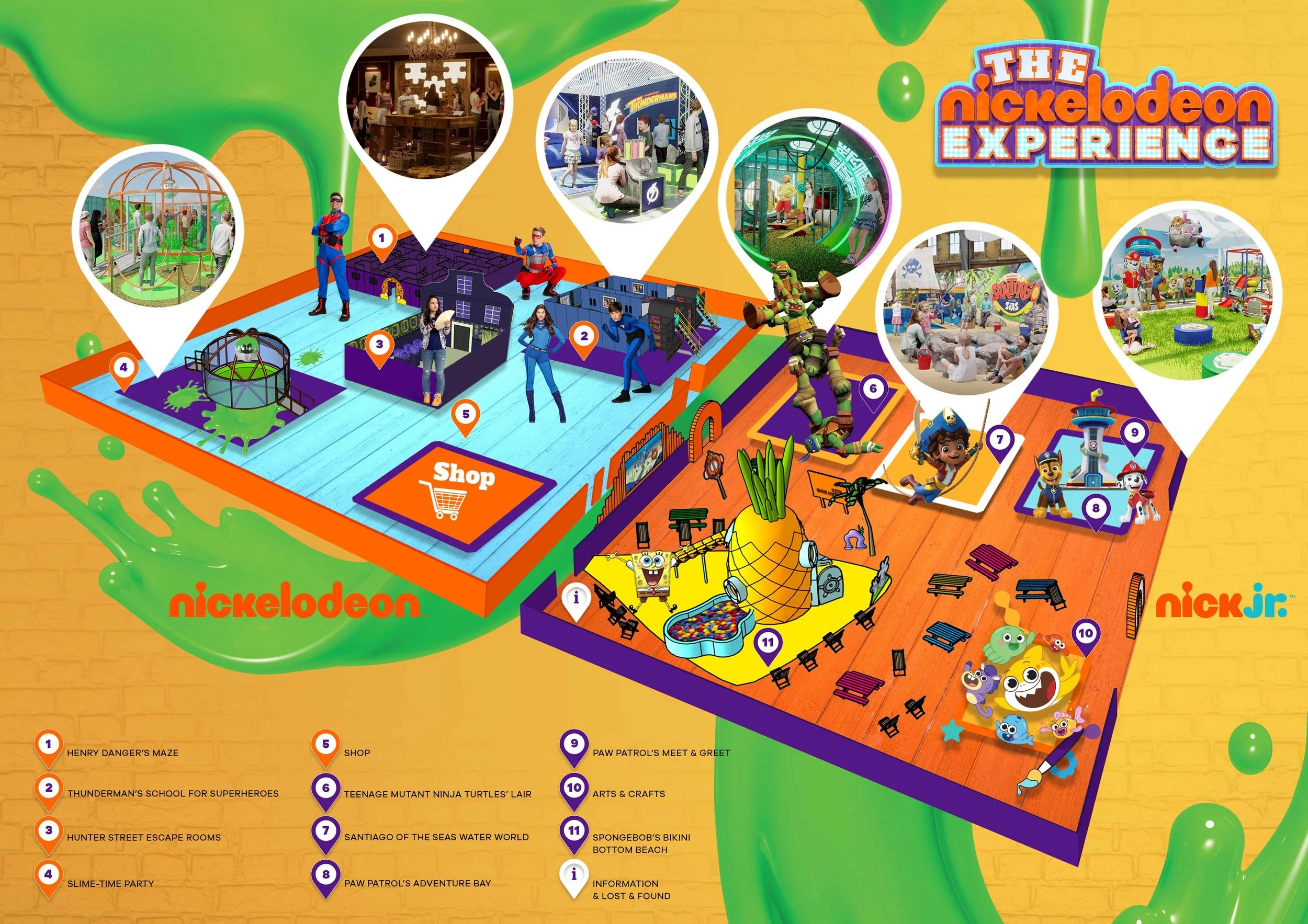 Nickelodeon Land Map