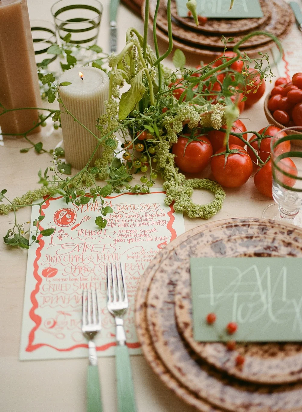 Gratitude Dinner with Tomato-Inspired Floral Design — MIHO