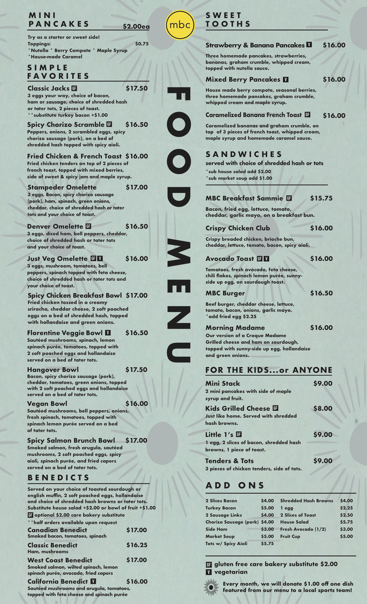 Menu | Morning Brunch Co. — mbc