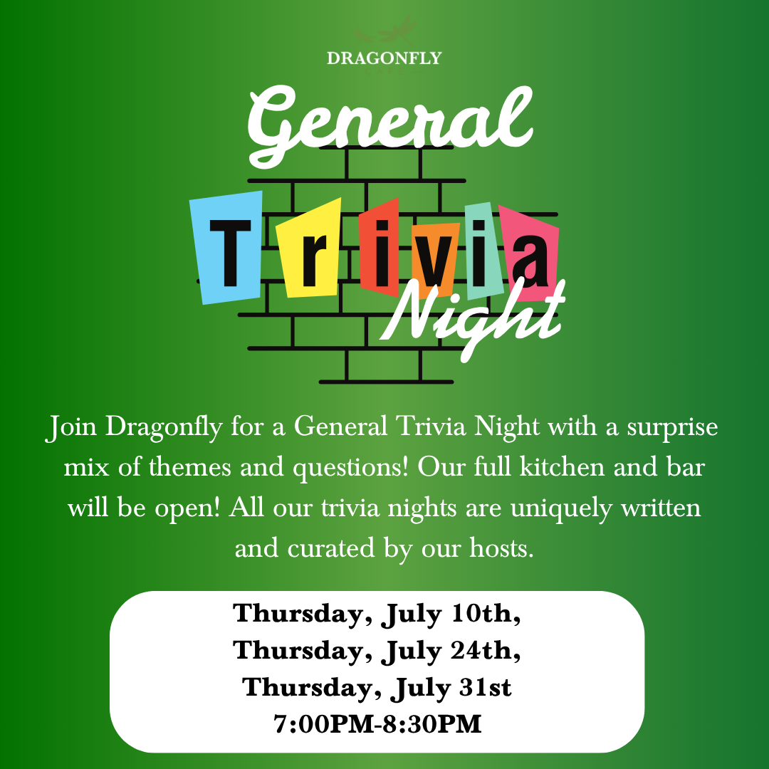 Monthly Events — Dragonfly Café