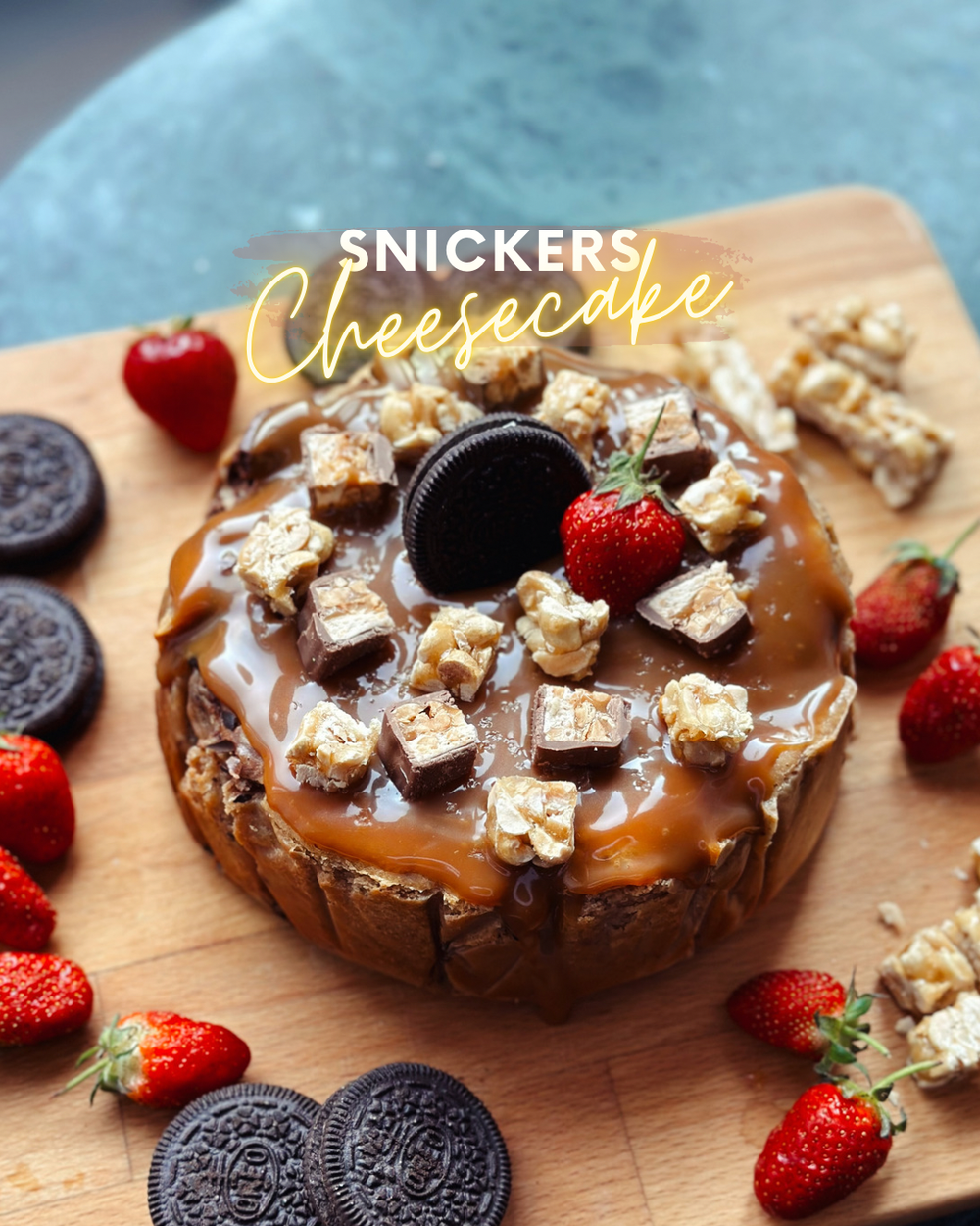 Snickers Cheesecake — cookiebeacon.com