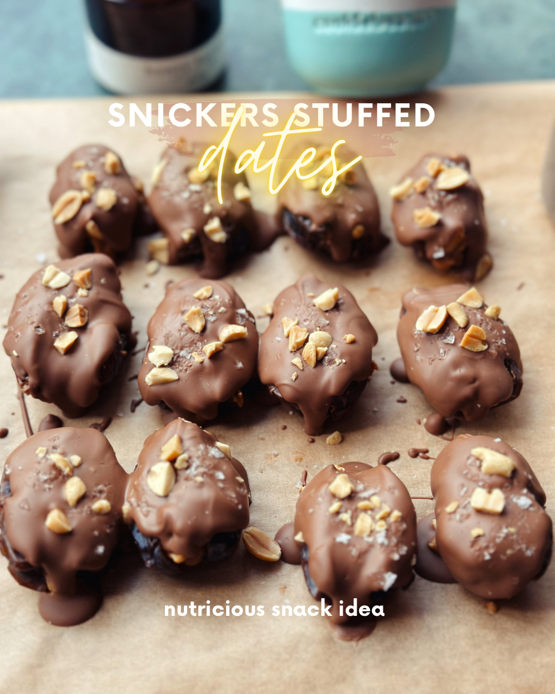Snickers stuffed dates — cookiebeacon.com