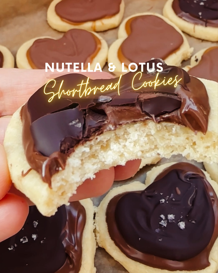 Nutella & Lotus Shortbread Cookies — cookiebeacon.com