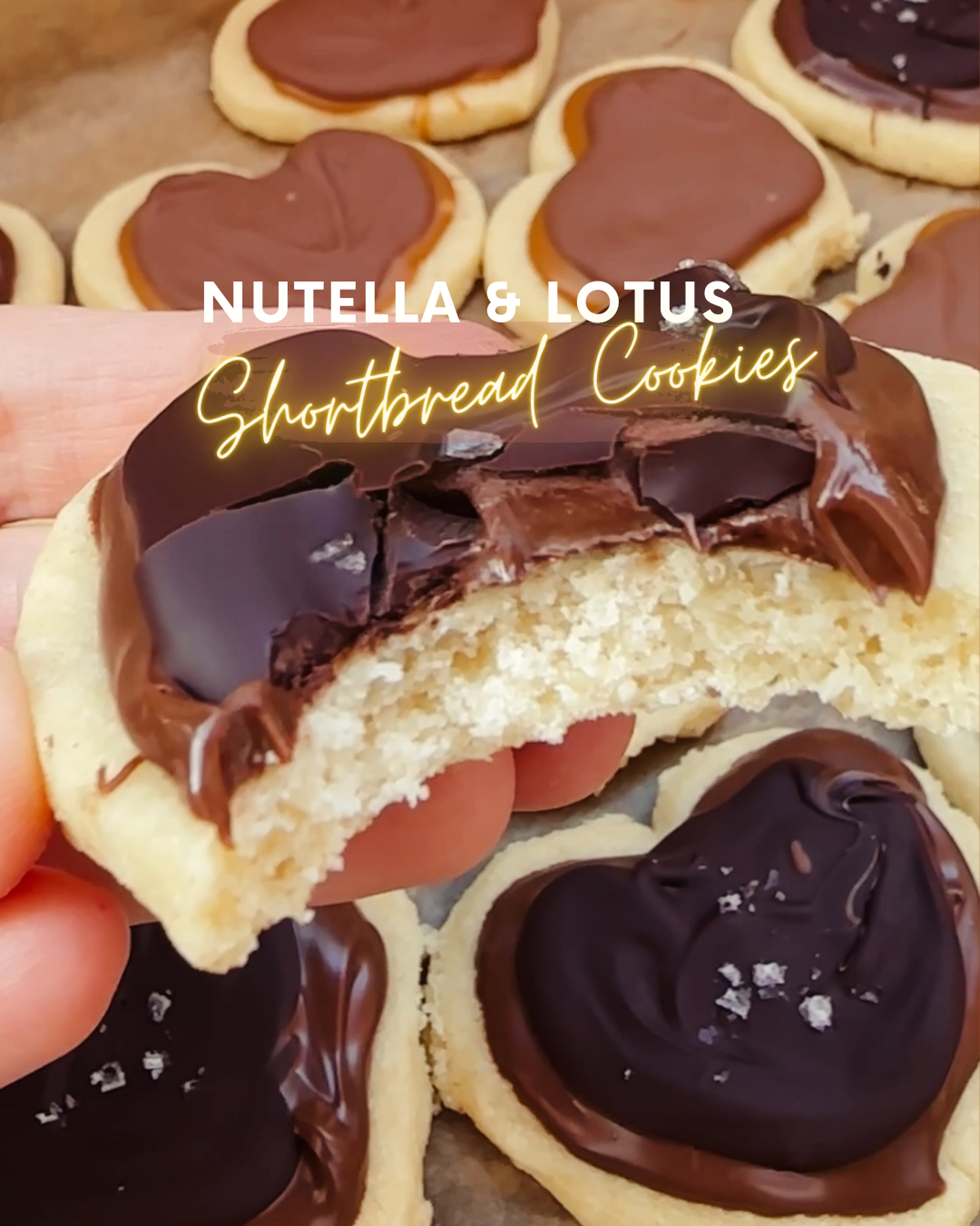 Nutella & Lotus Shortbread Cookies — cookiebeacon.com
