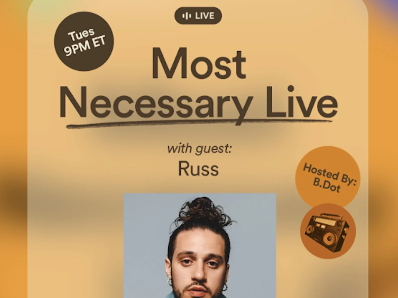 Russ dishes on rap star life on Spotify Greenroom's 'Most Necessary ...