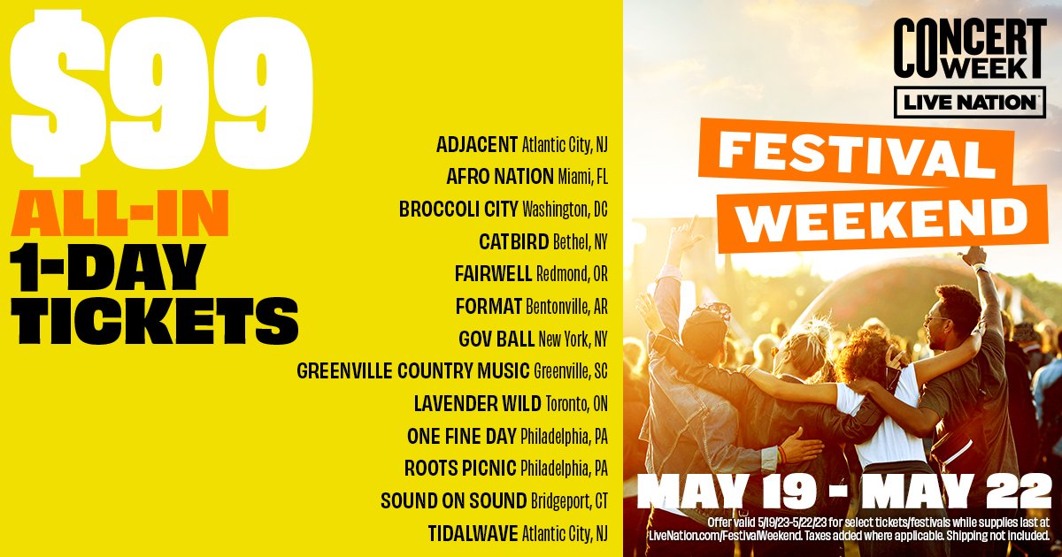 Live Nation: Attend the biggest music festivals with all-in $99 tickets ...