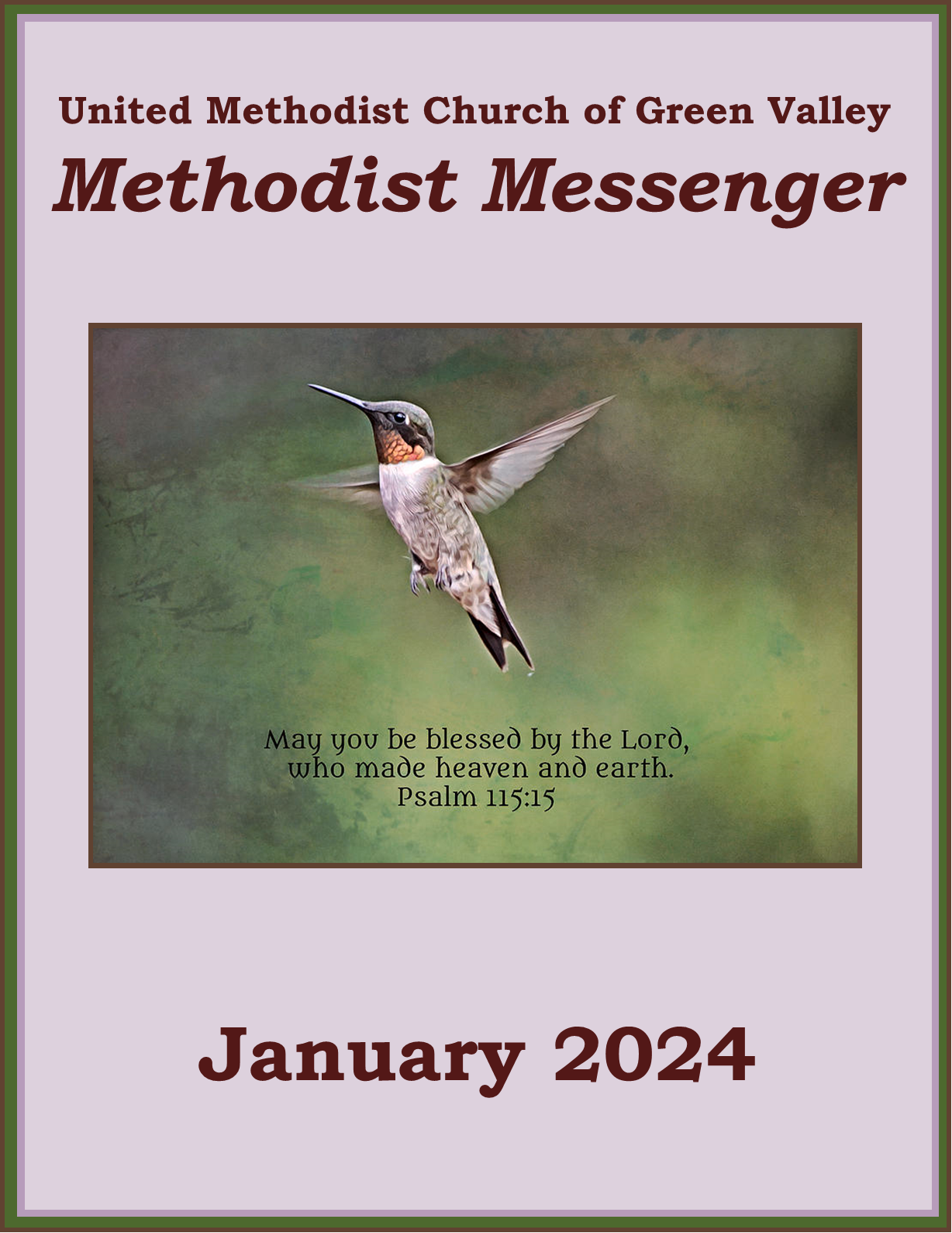 Newsletters — United Methodist Church of Green Valley, Arizona