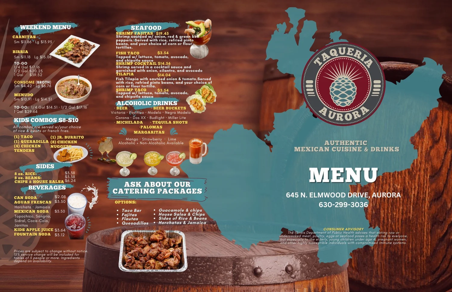 Menu — Taqueria Aurora