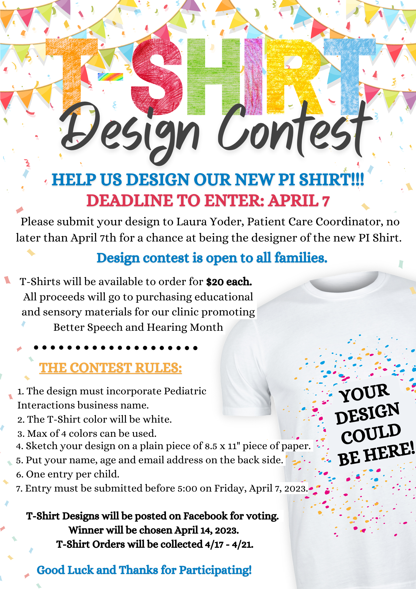 T-Shirt Design Contest | Pediatric Interactions