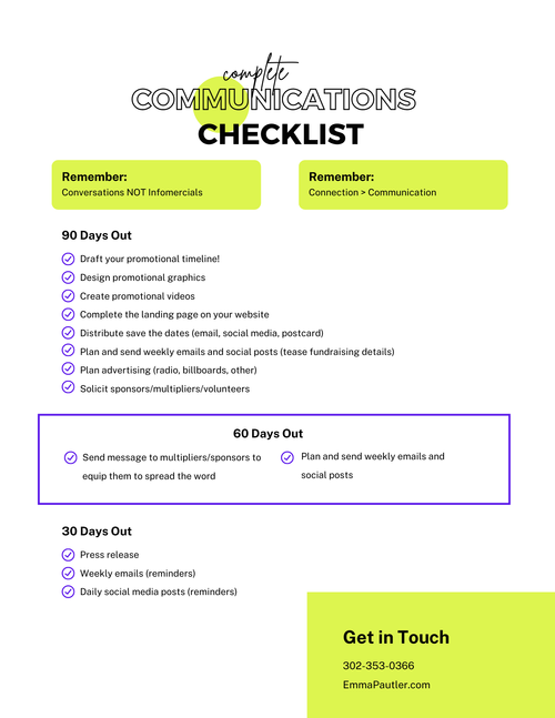 Your Complete Communications Checklist — Emma Pautler | Digital ...