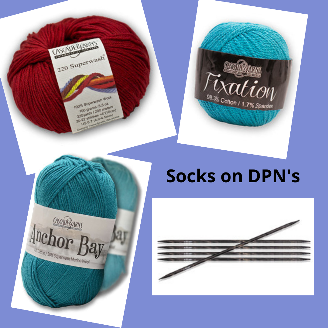 Socks! Toes and Heels on DPNs — Tempe Yarn & Fiber