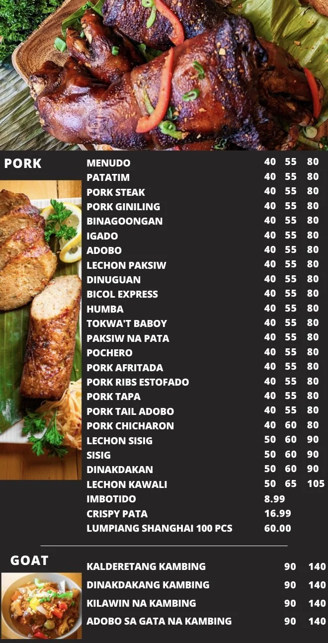 party tray menu — Kabalen - Tune Luto Kapampangan