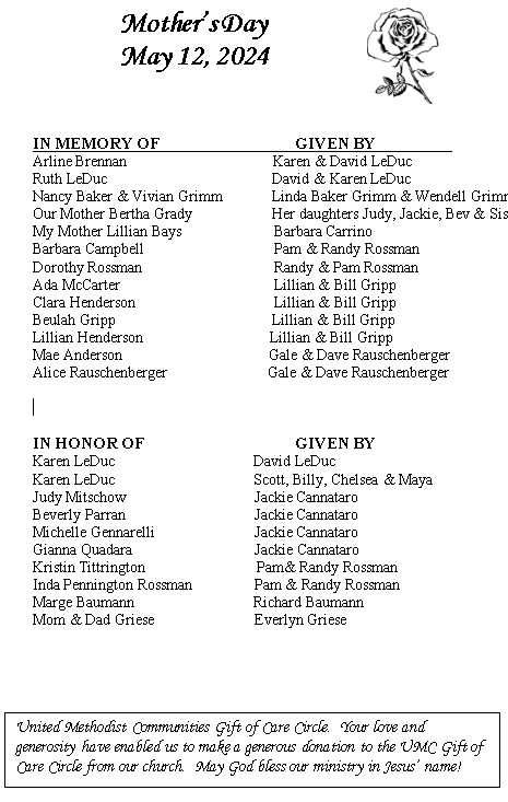 Church Flyers — Vincent United Methodist Church