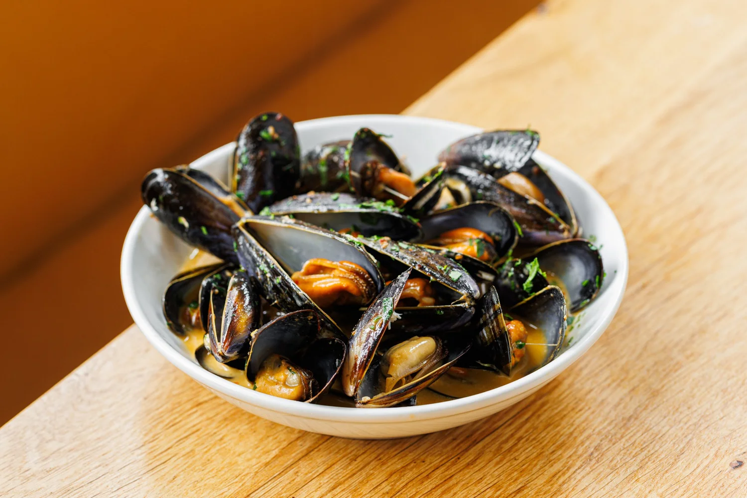 nduja steamed mussels — Manteca