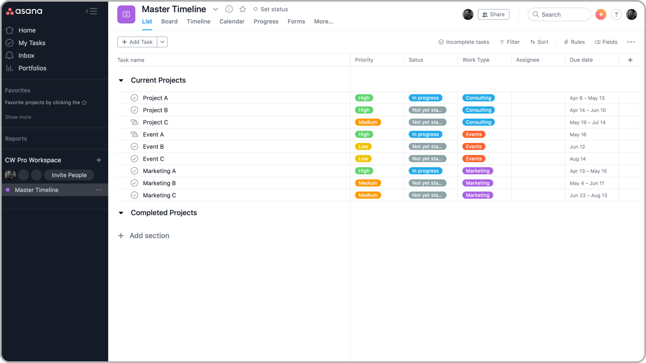 How to Create a Master Timeline in Asana | The Collaborative