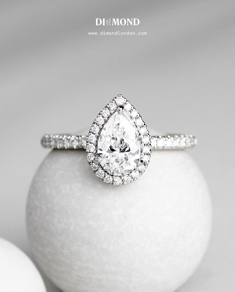 Pear Cut Diamond Engagement Rings — Dimond London | Bespoke Jewellery ...