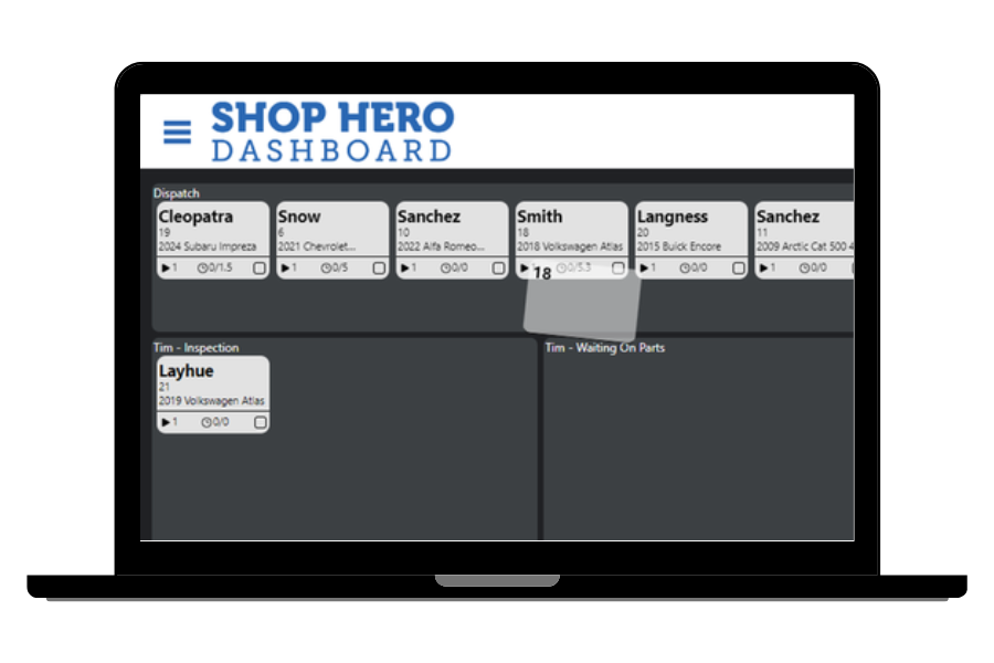 Shop Hero Dashboard