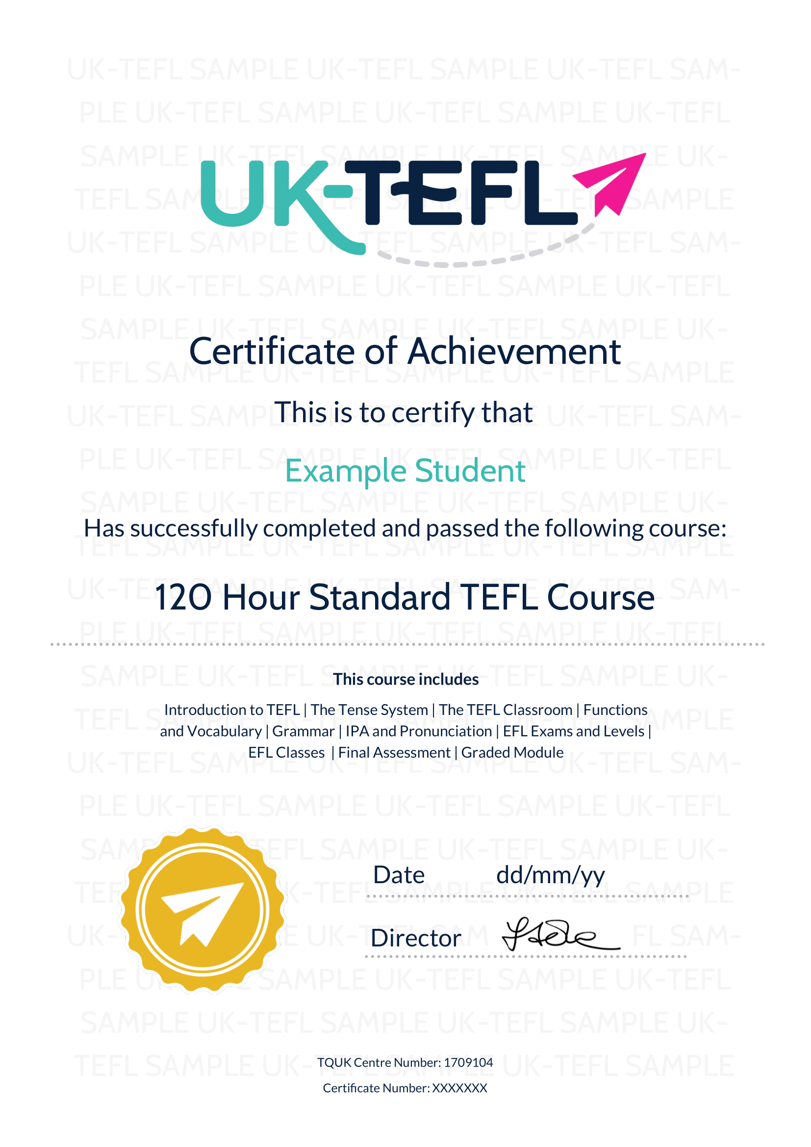 Electronic UK-TEFL Certificate | UK-TEFL