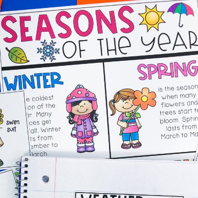 Seasons of the Year Anchor Charts and Activities for Kids — Chalkboard ...