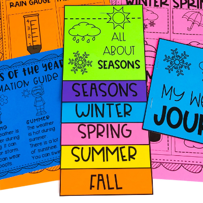 Seasons of the Year Anchor Charts and Activities for Kids — Chalkboard ...