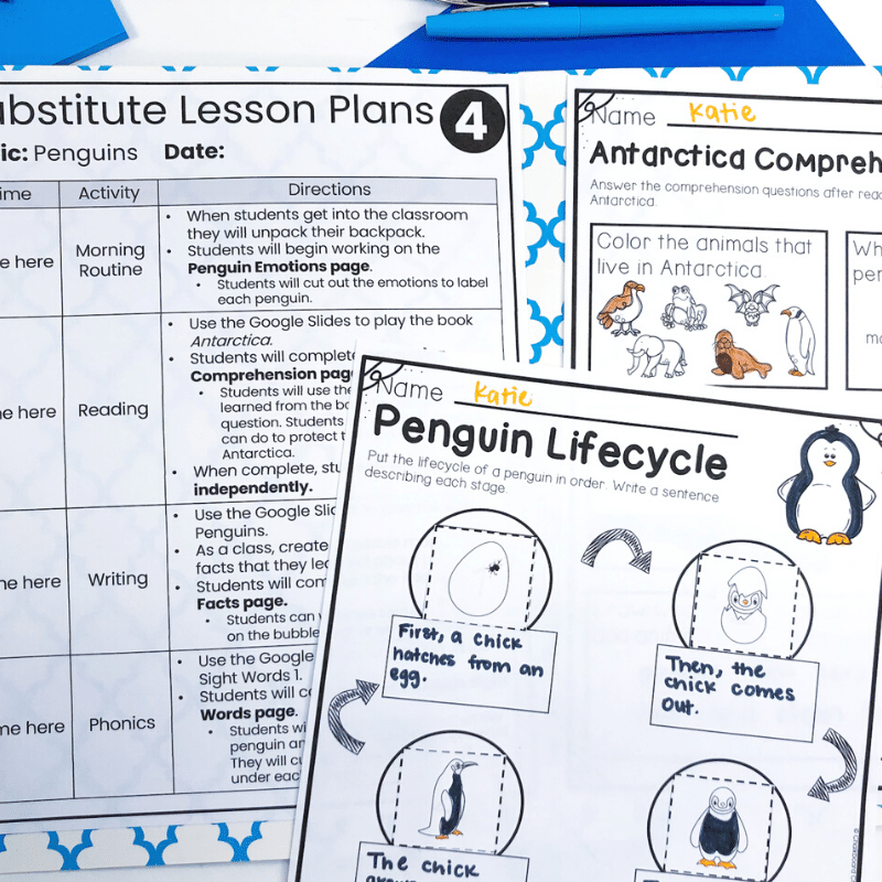 Free Substitute Lesson Plans for Elementary — Chalkboard Chatterbox