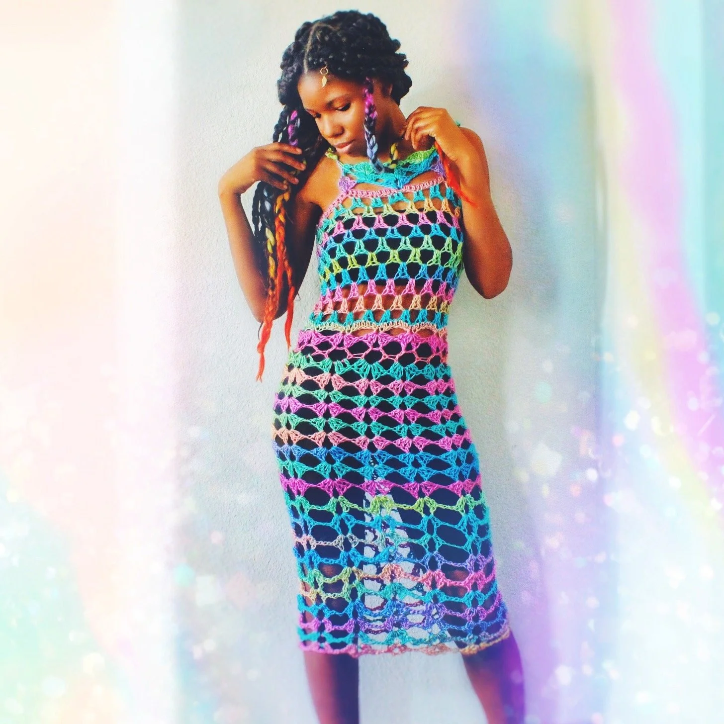 The Pastel Rainbow Maxi Crochet Dress. — The Dream Crochet