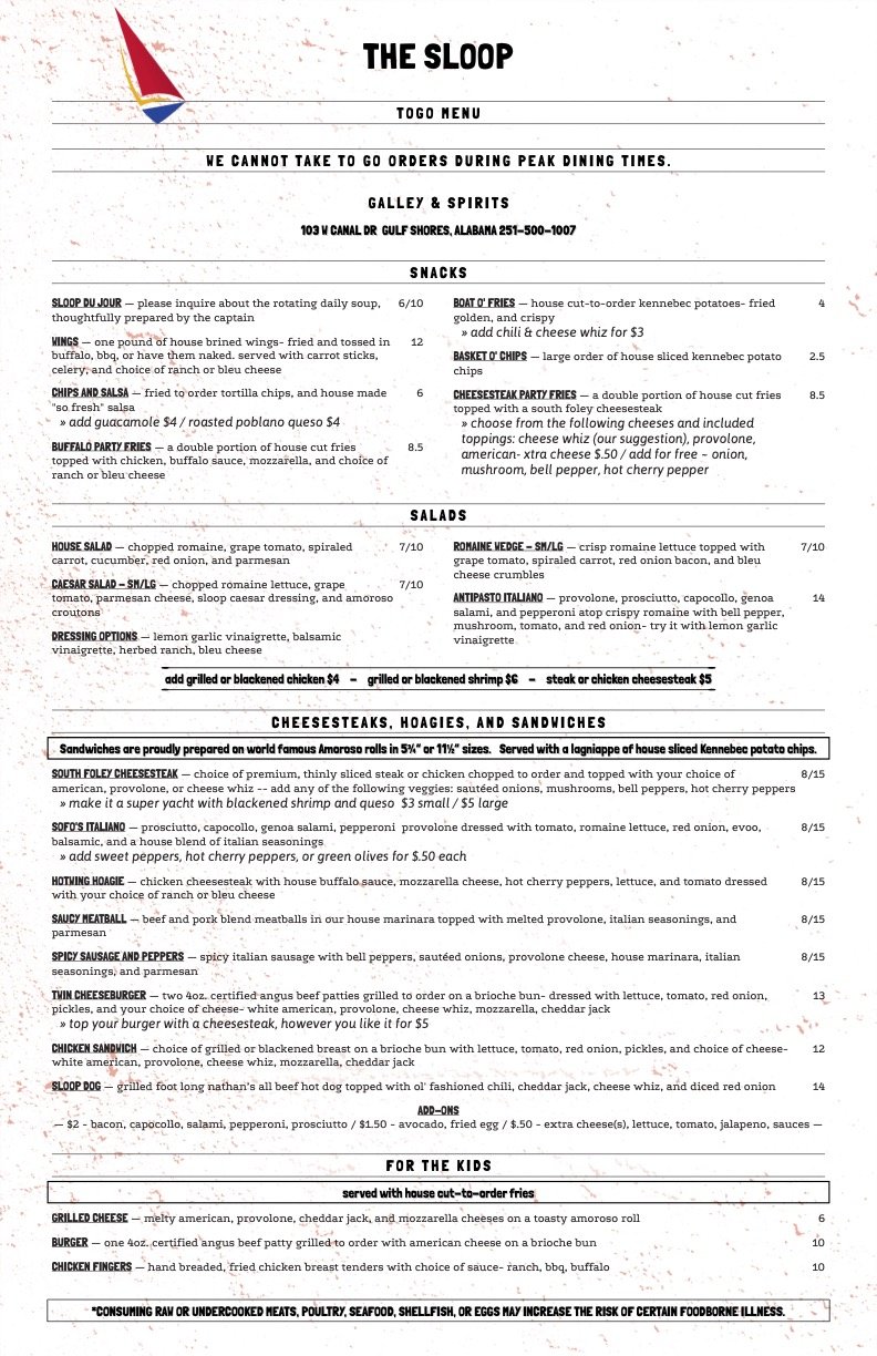 The Sloop Bar and Restaurant Gulf Shores