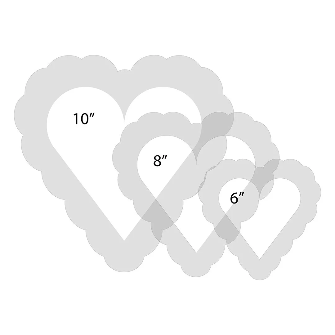 String of Hearts Stencils — Plum Island Transfers
