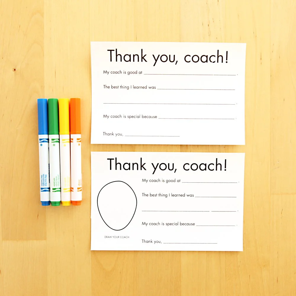 Thank You Card for Coach — The Handcrafted Story