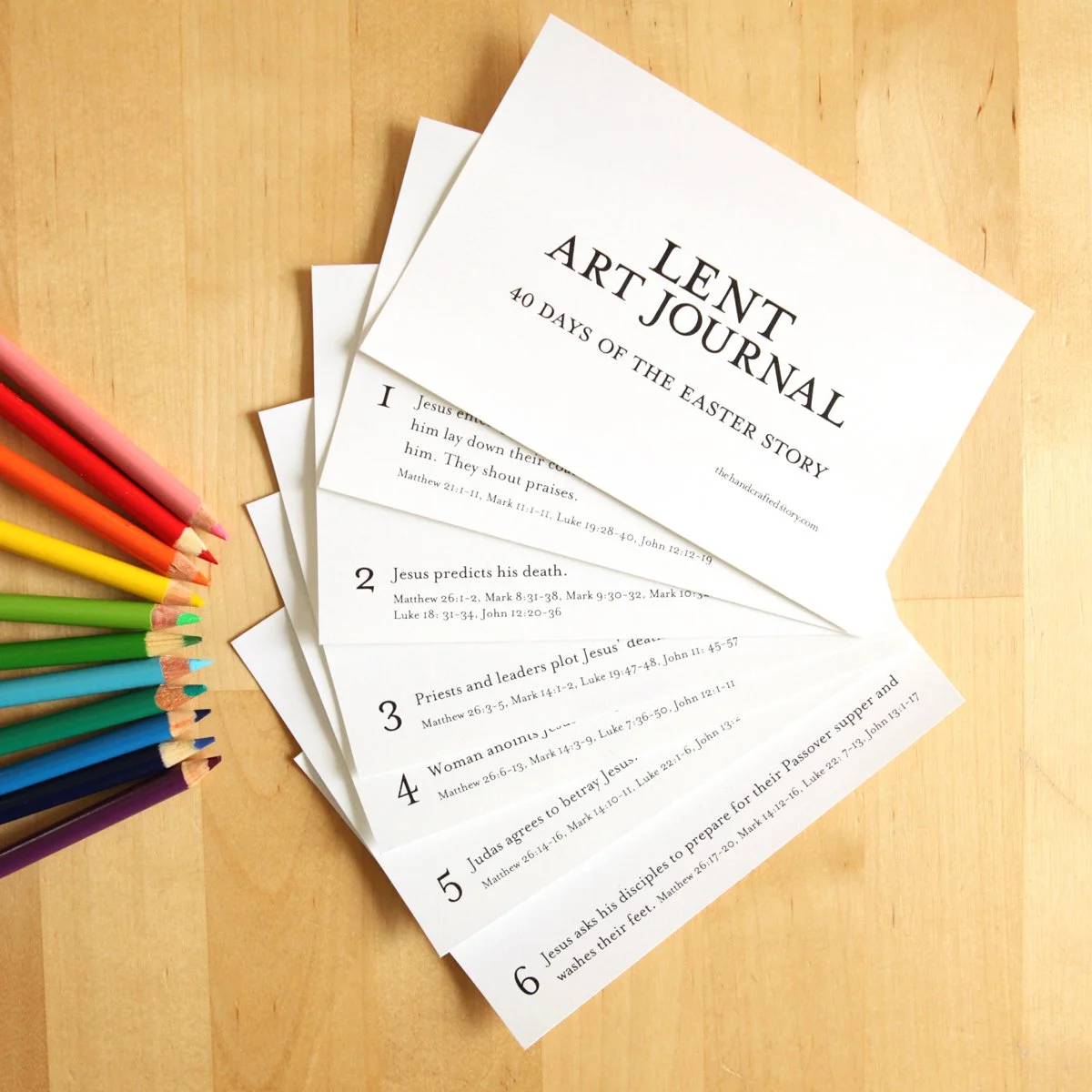 Lent Art Journal - 40 days printable — The Handcrafted Story