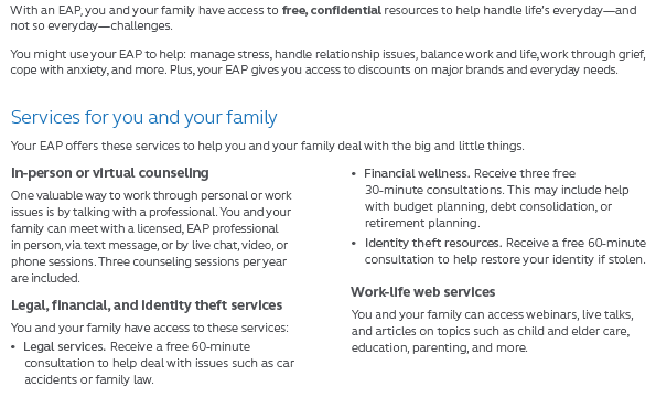 HCS Benefits: EAP — Hapeville Charter School