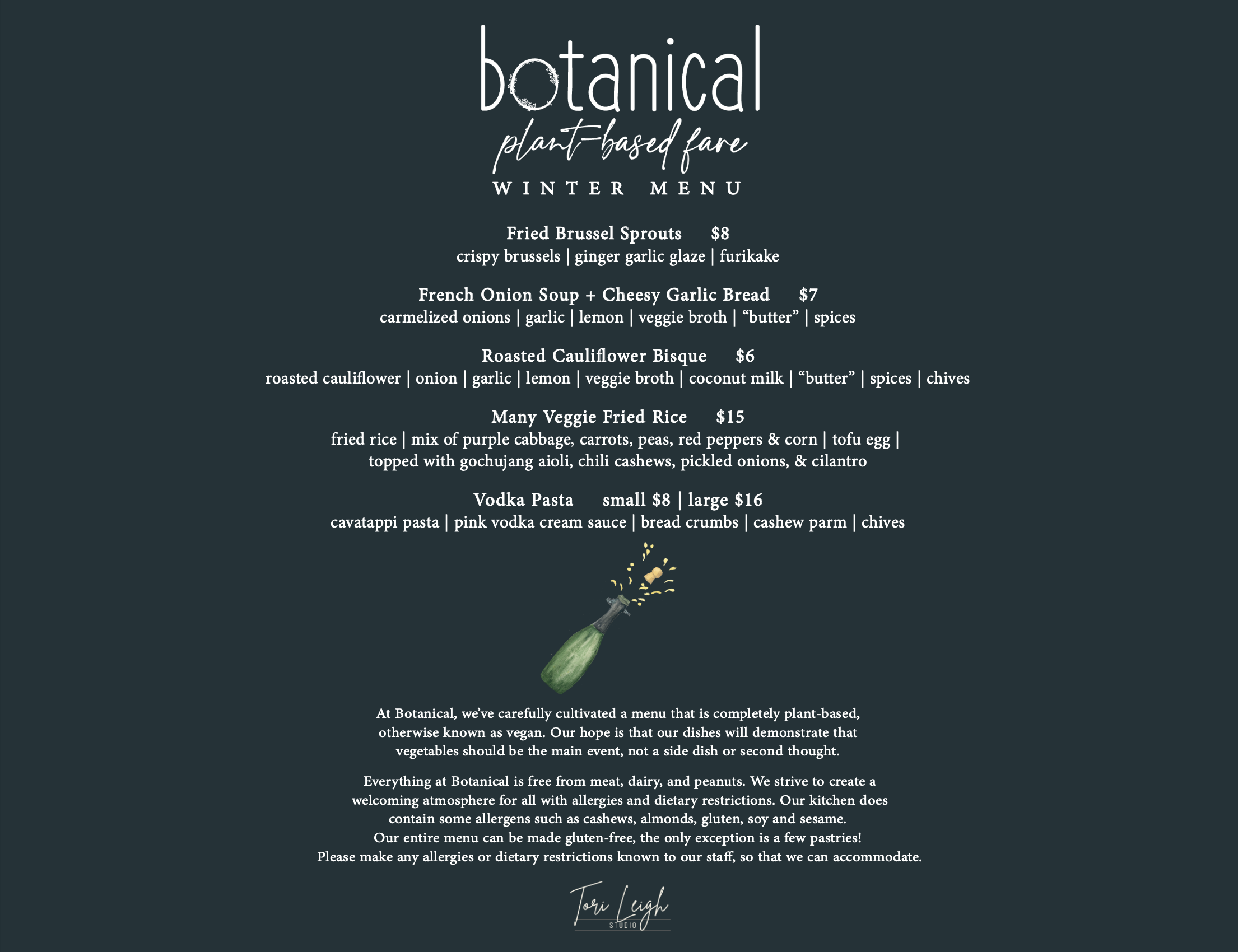 Menu — Botanical