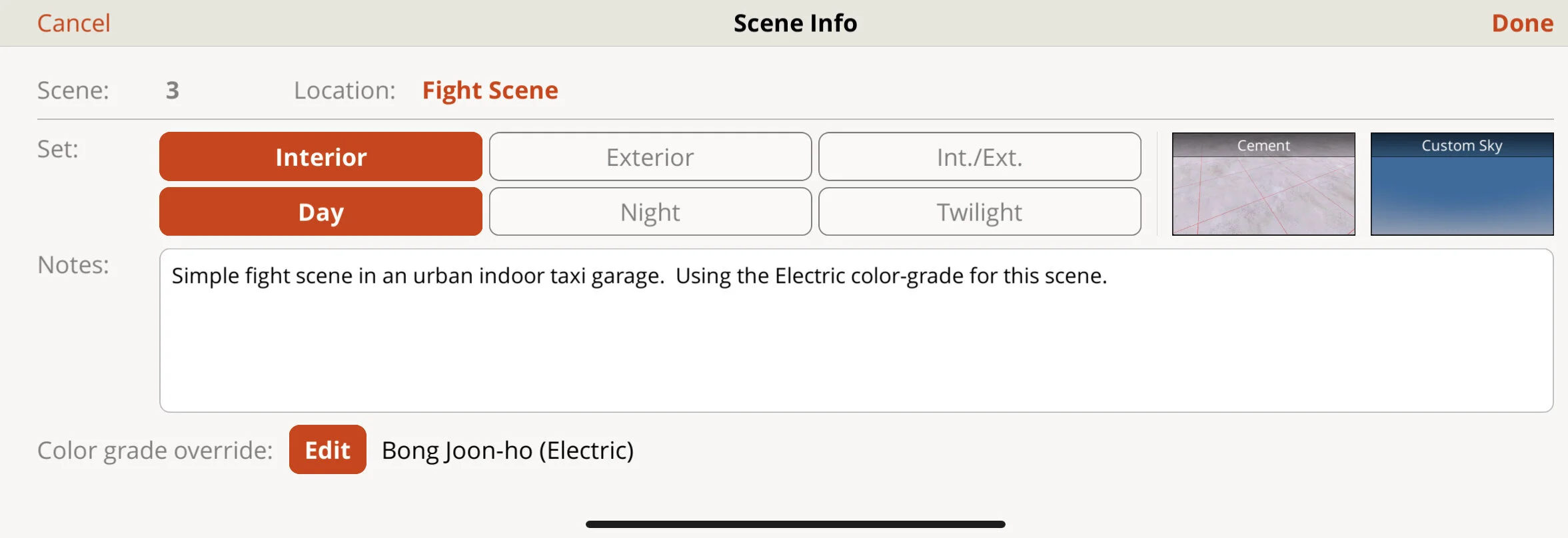 Scene Lighting — Previs Pro