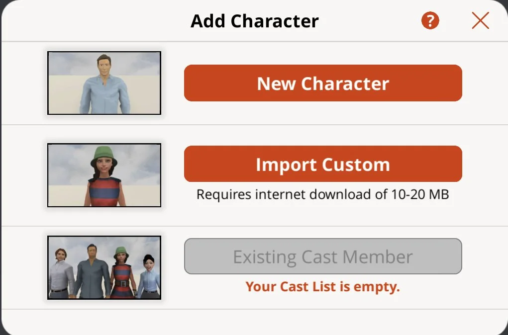 Custom Characters — Previs Pro