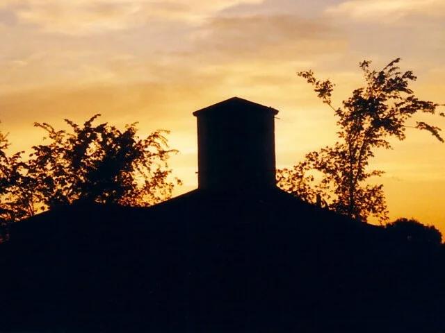 1980s - Bell Barn at sunset, by Dan Loran — The Historic Bell Barn of ...